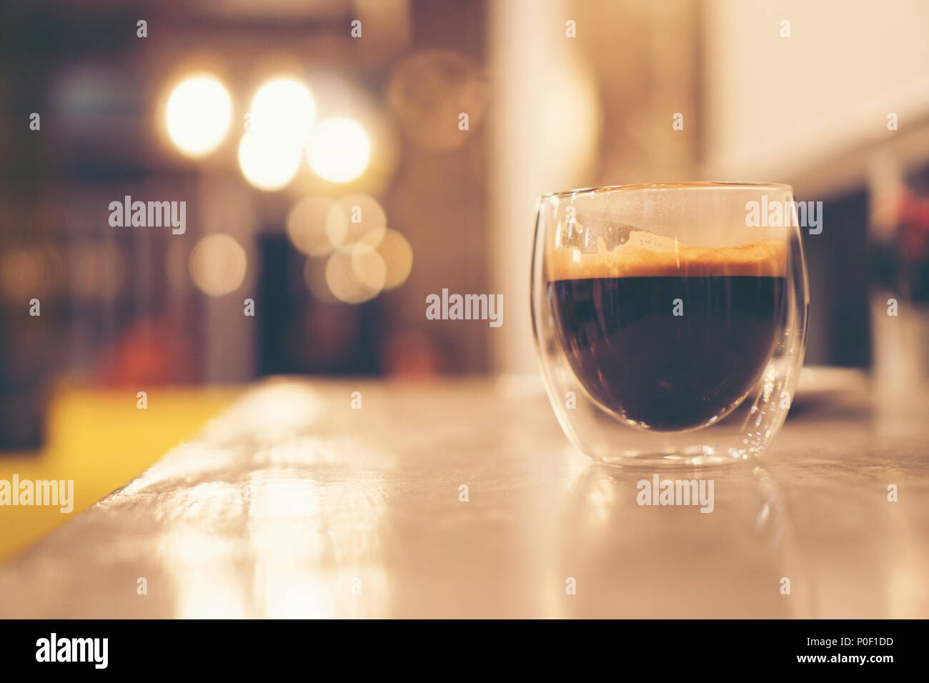 dark espresso coffee in cafe Stock Photo - Alamy