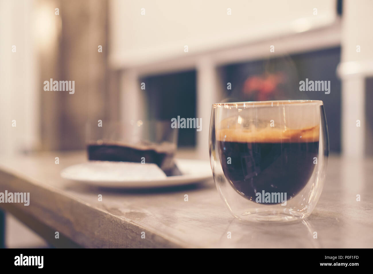 espresso shot coffee in cafe Stock Photo - Alamy