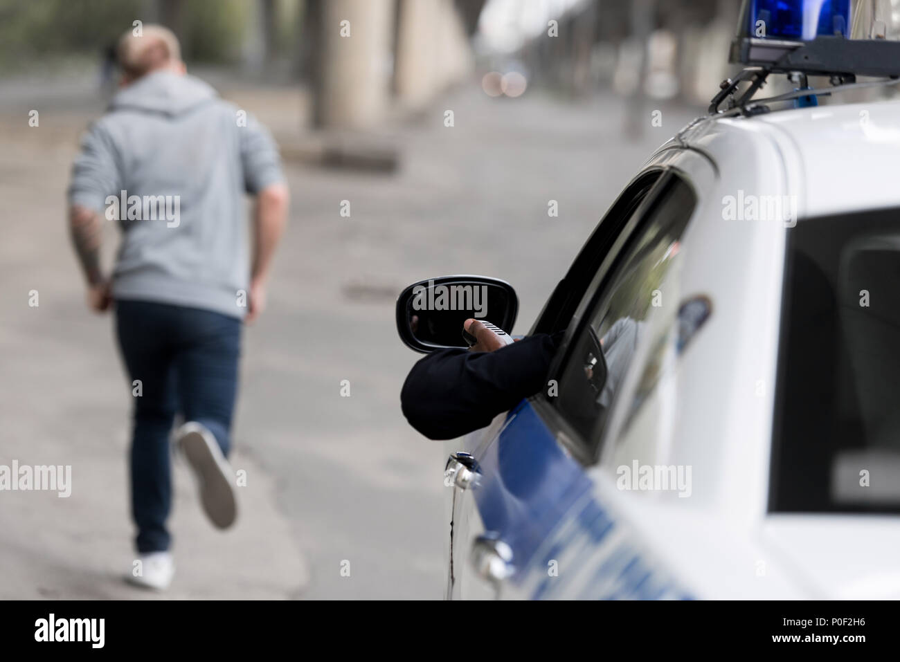 Security officer chasing thief hi-res stock photography and images - Alamy