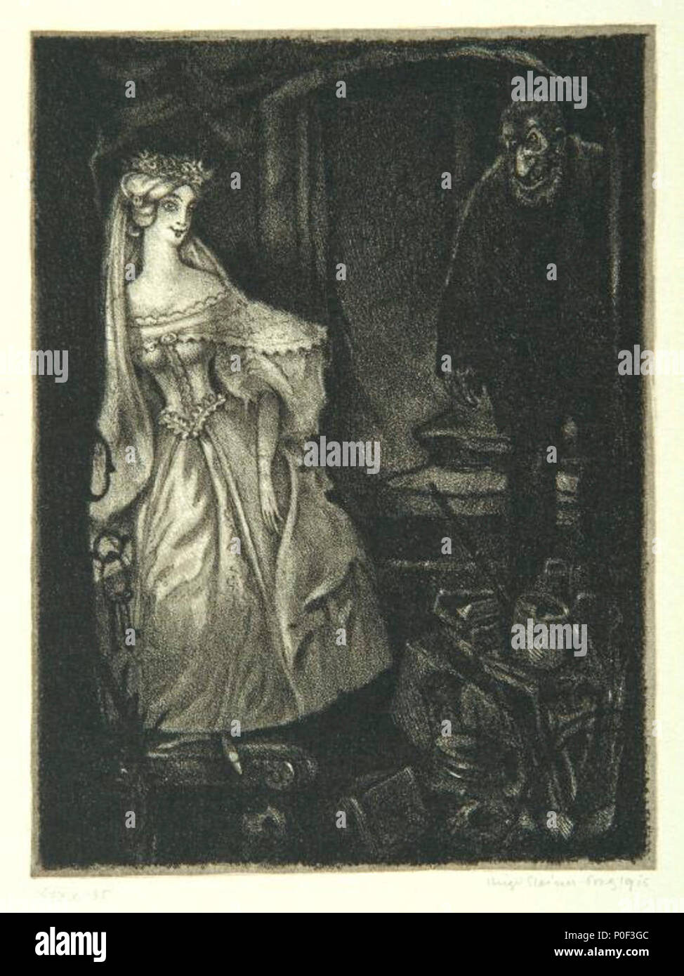 The wax doll, page 19 from the book Der Golem, illustrated by Hugo ...