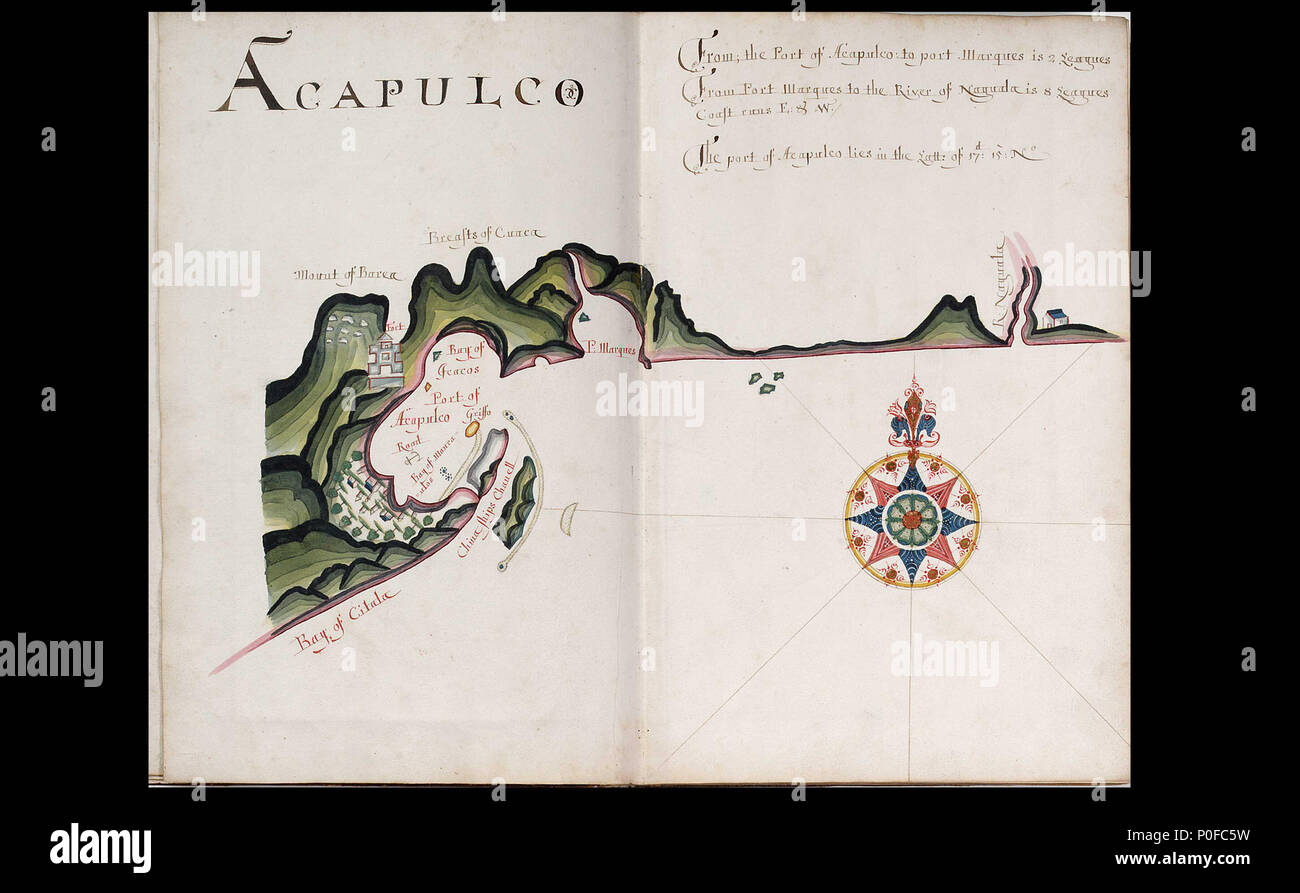 Acapulco map hi-res stock photography and images - Alamy