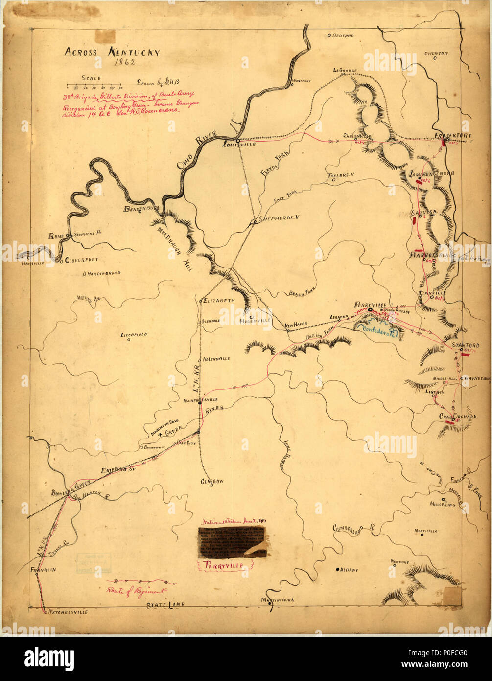 Map of louisville kentucky hi-res stock photography and images - Alamy