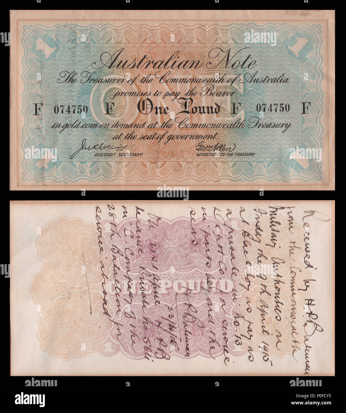 One pound note australia hi-res stock photography and images - Alamy