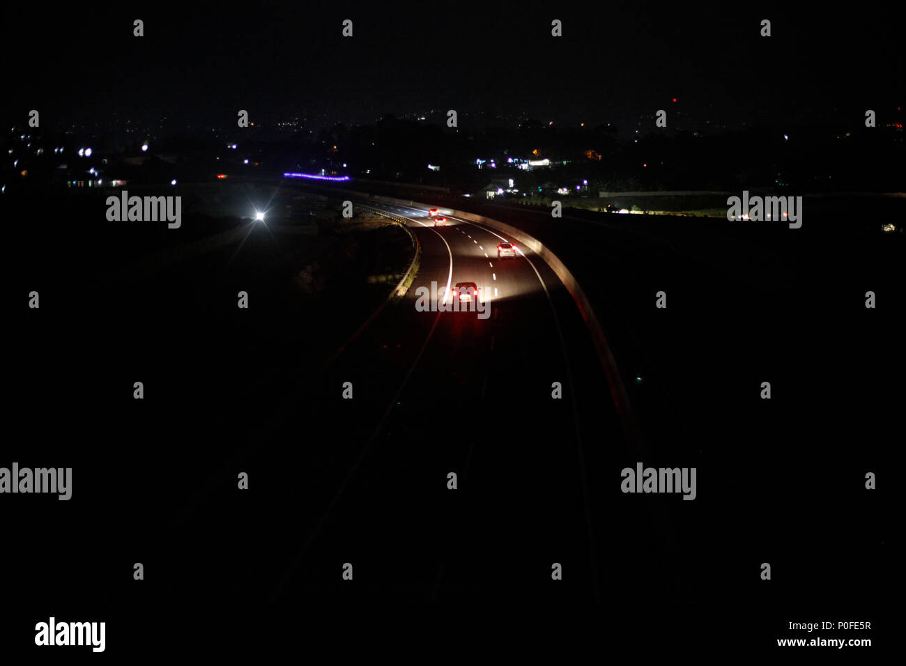 Bogor, Indonesia. 08th June, 2018. Vehicles cross the segment of ...