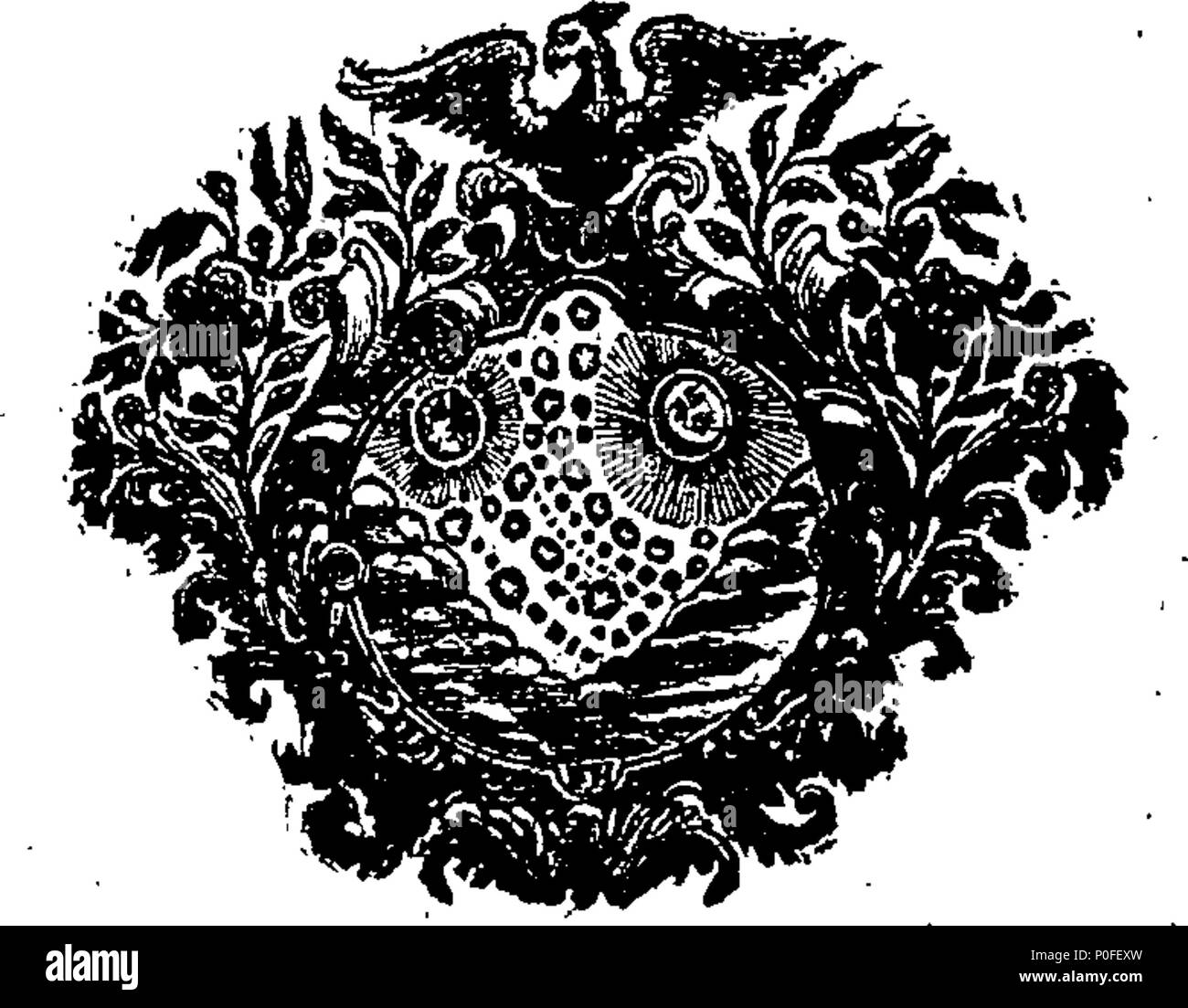 . English: Fleuron from book: A voyage to Cacklogallinia : With a ...