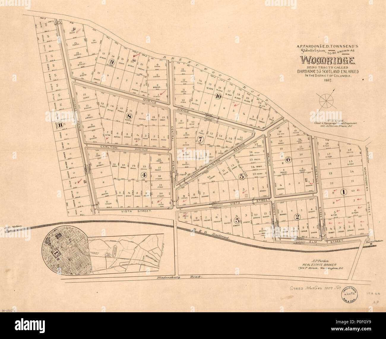 Woodridge on a map hi-res stock photography and images - Alamy