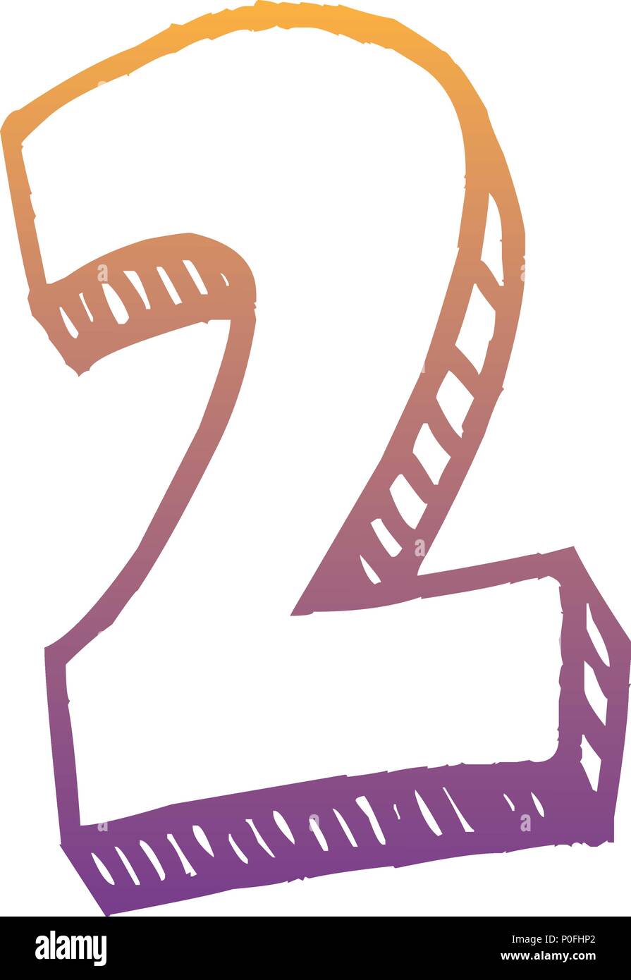 number two icon over white background, vector illustration Stock Vector ...