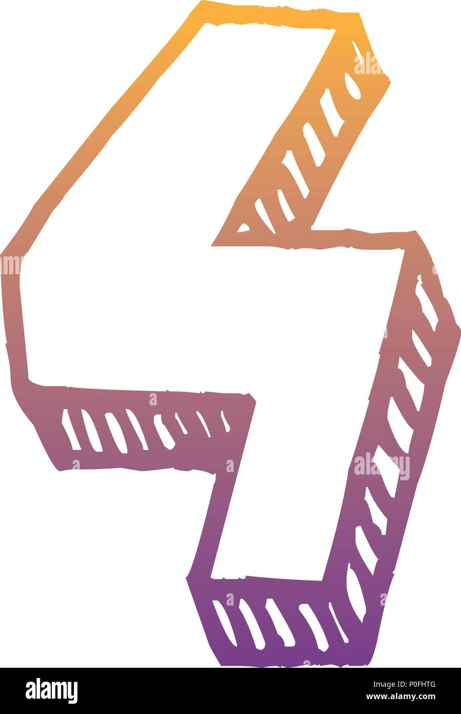 number four icon over white background, vector illustration Stock ...