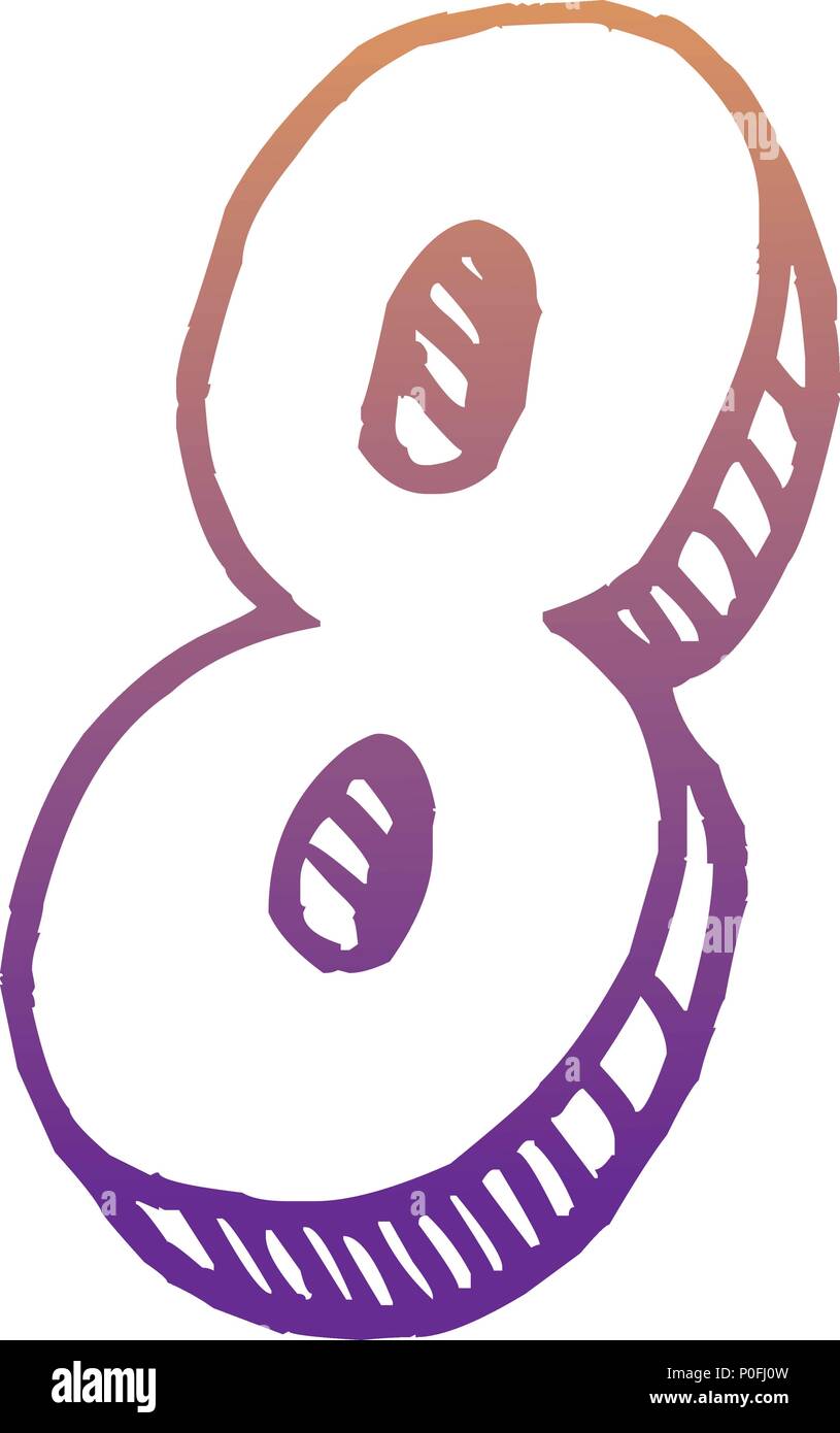 number eight icon over white background, vector illustration Stock ...