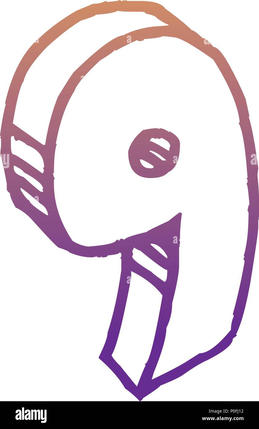 number nine icon over white background, vector illustration Stock ...