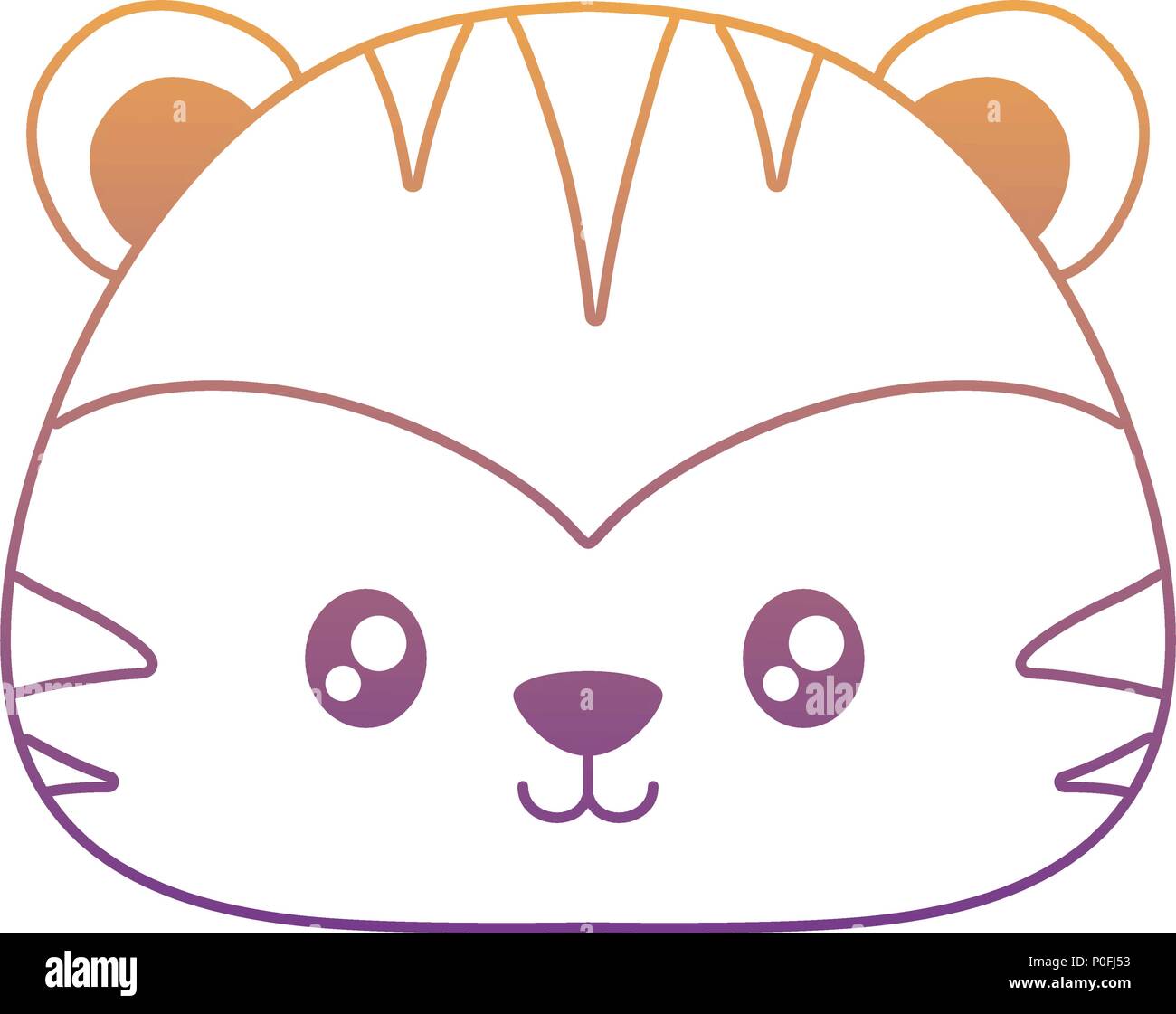 cute tiger icon over white background, vector illustration Stock Vector ...