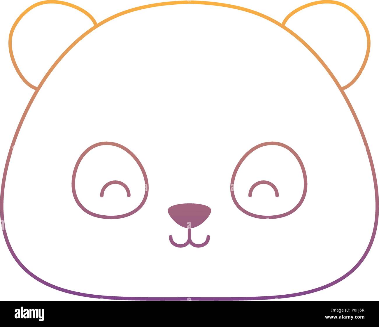 cute panda bear icon over white background, vector illustration Stock ...