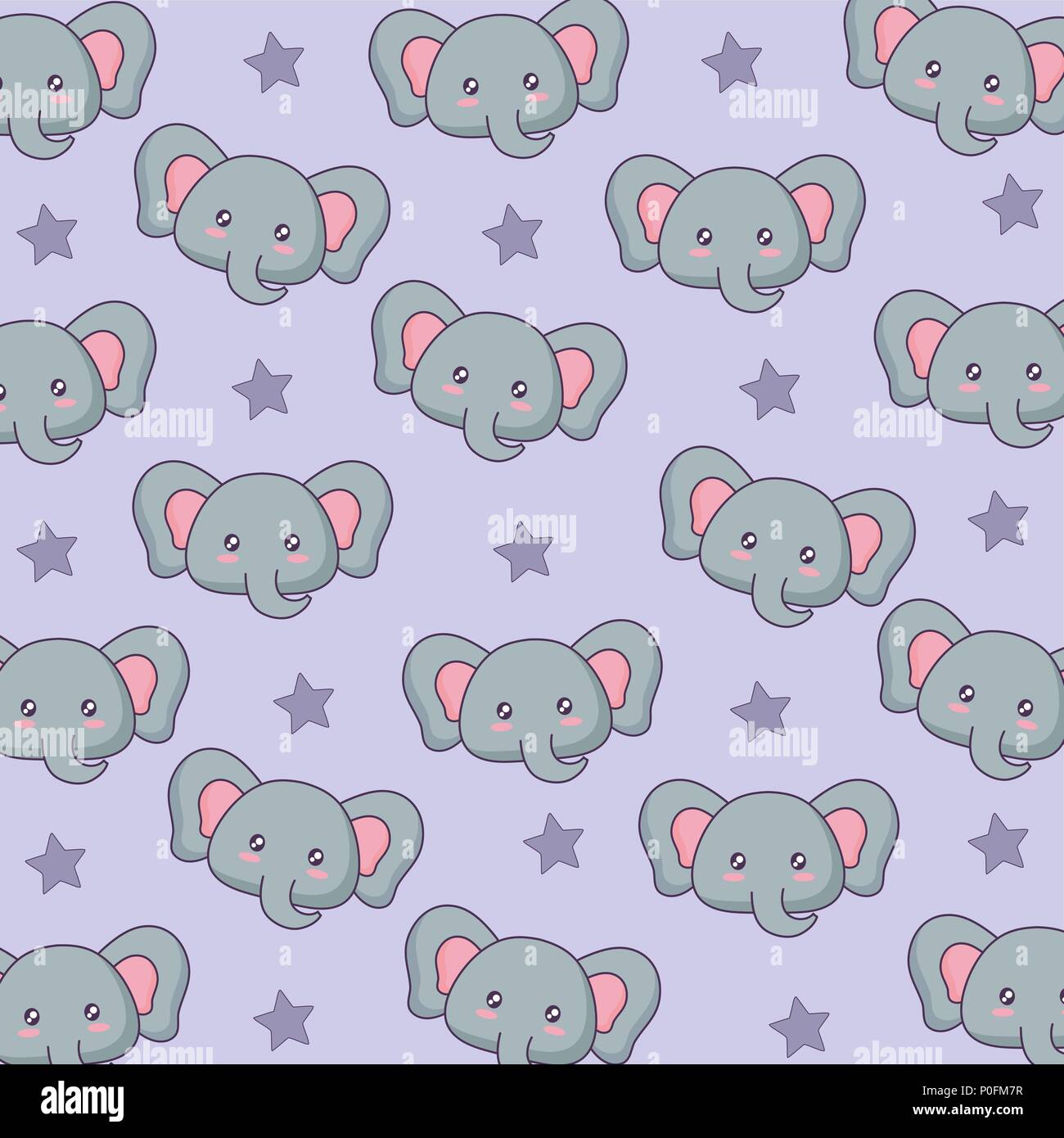 background of cute elephants pattern, vector illustration Stock Vector Image & Art - Alamy