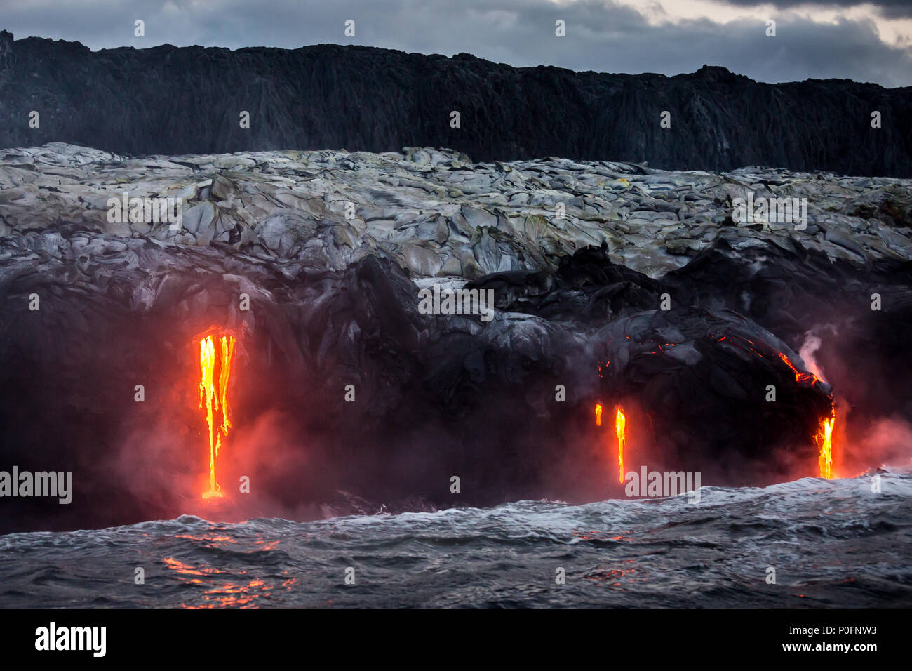 Lava Flow Into Ocean