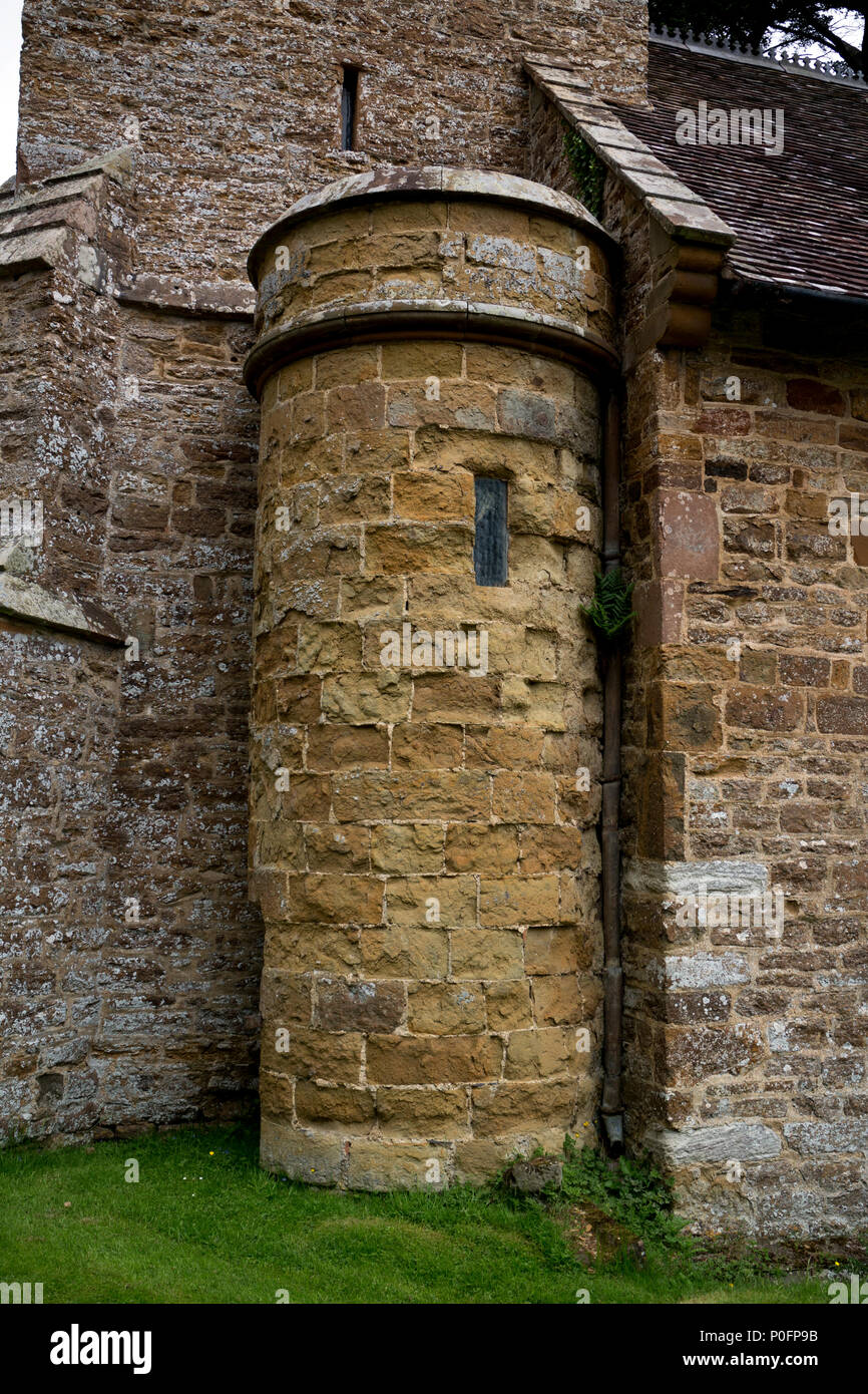 The south west turret of the Church of St. John the Baptist in the ...