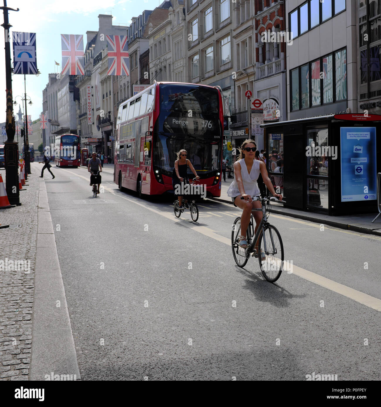 Cycling in London, England, UK Stock Photo - Alamy