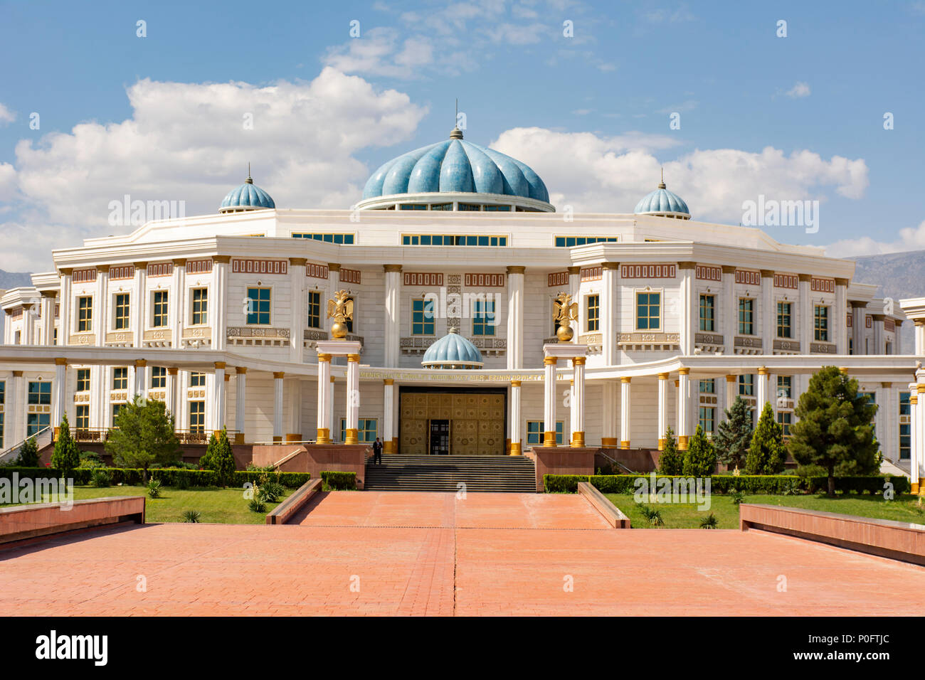 Turkmenistan ashgabat white marble buildings hi-res stock photography ...