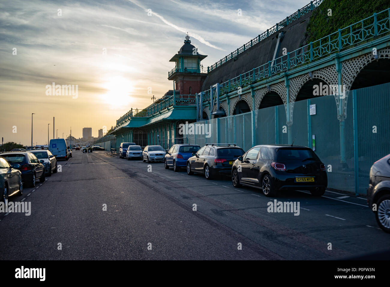 Victorian buildings on Madeira Drive in Brighton, East Sussex, England ...