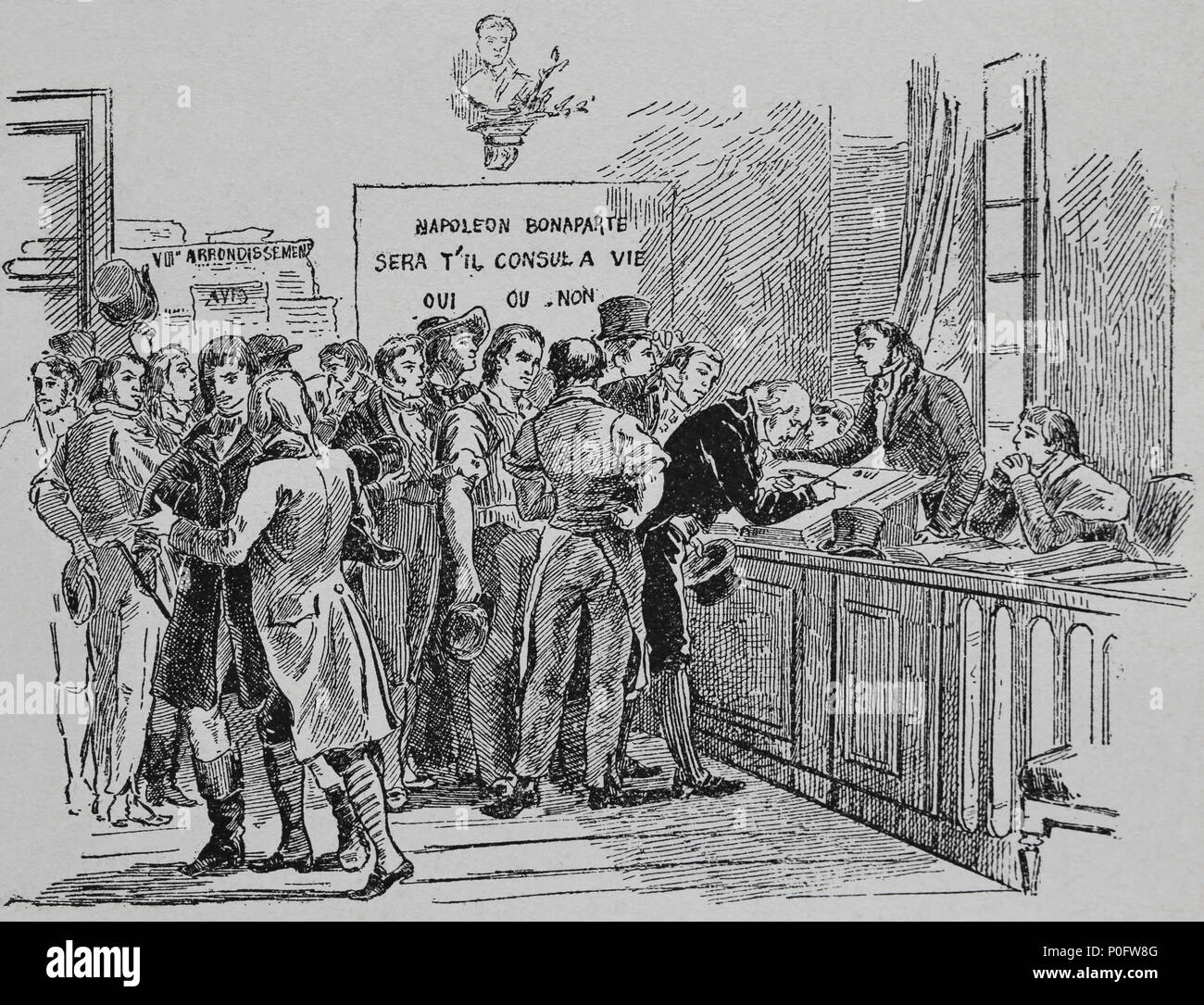 Vote to confer the life Consulate of Napoleon Bonaparte (1769-1821 ...