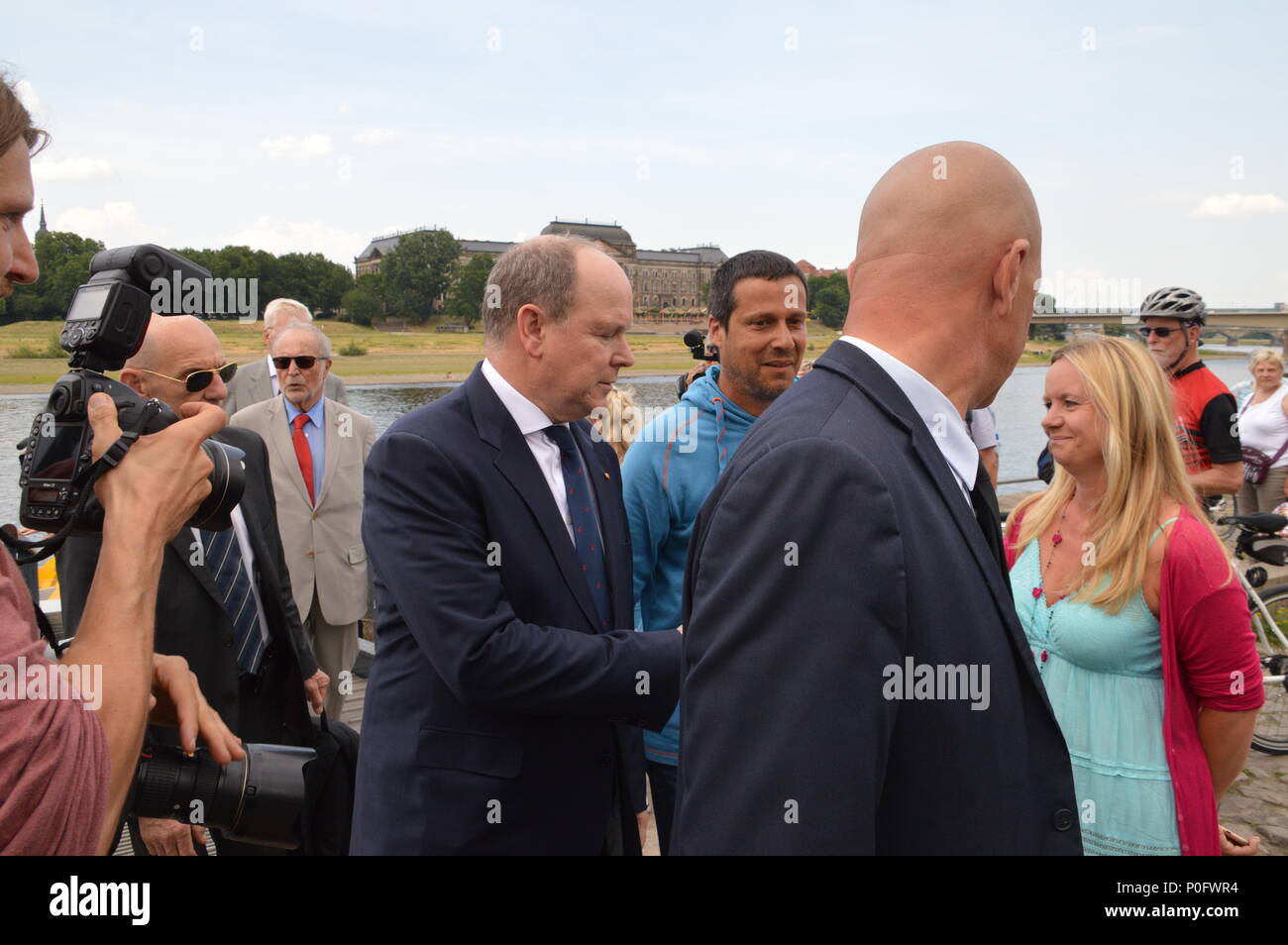 DRESDEN, GERMANY - JUNE 08: HRH Prince Albert II. of Monaco during the ...
