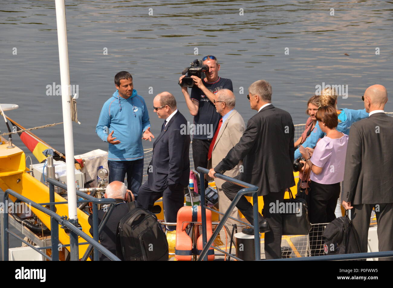 Hrh prince albert ii of monaco during the european hi-res stock ...