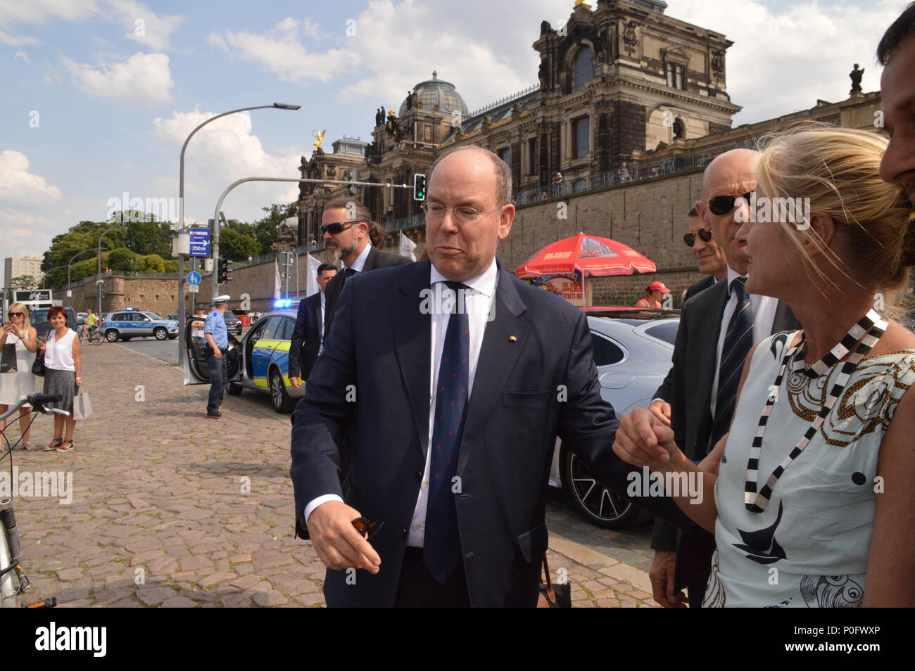 DRESDEN, GERMANY - JUNE 08: HRH Prince Albert II. of Monaco during the ...
