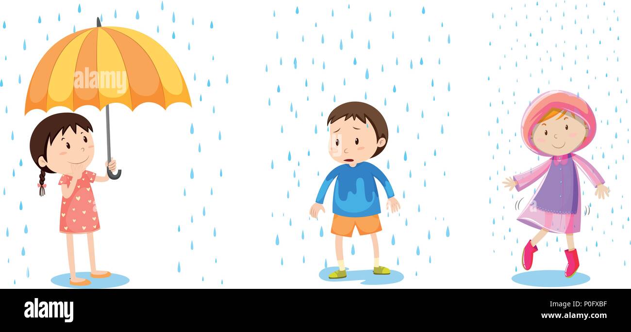 A Set of Rain Protection illustration Stock Vector Image & Art - Alamy