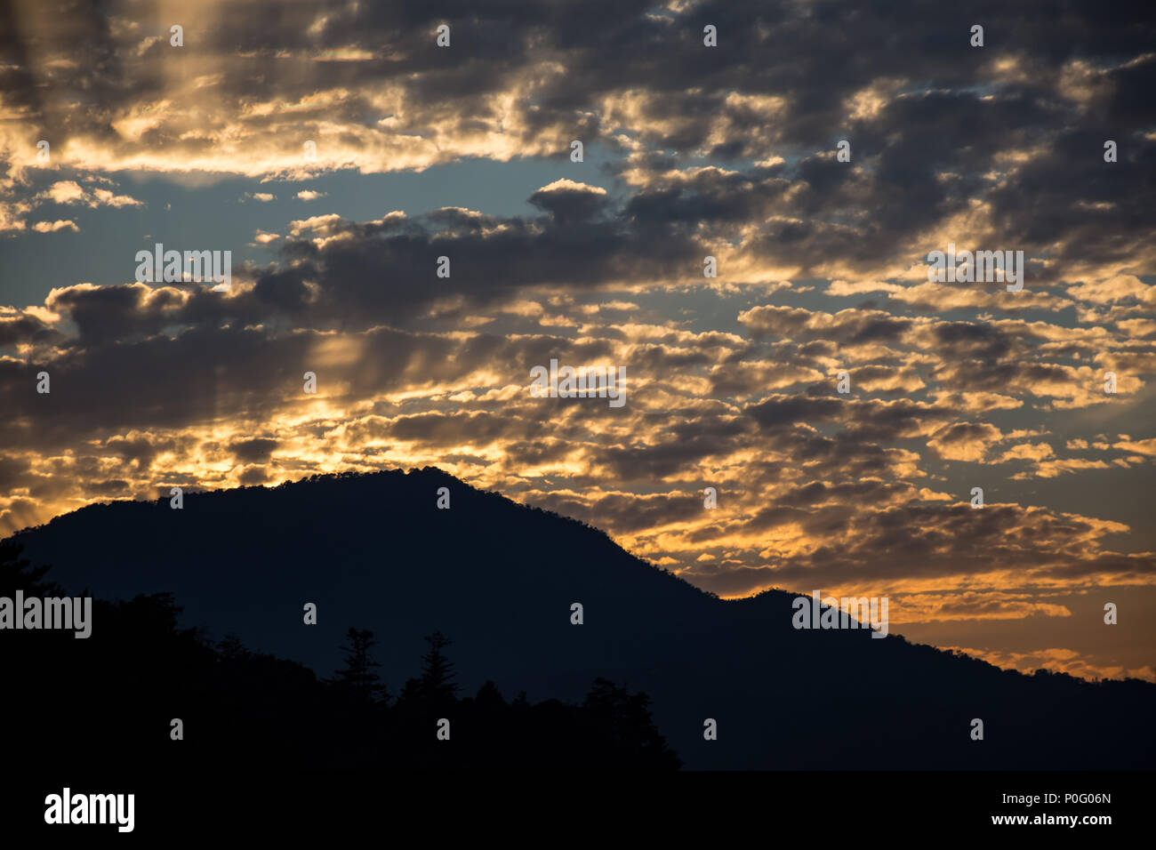 Japan mountain sunset hi-res stock photography and images - Alamy
