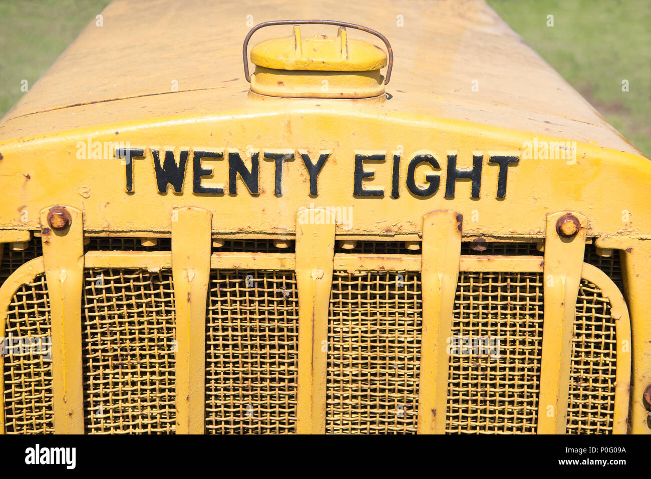 old tractor front view Stock Photo - Alamy