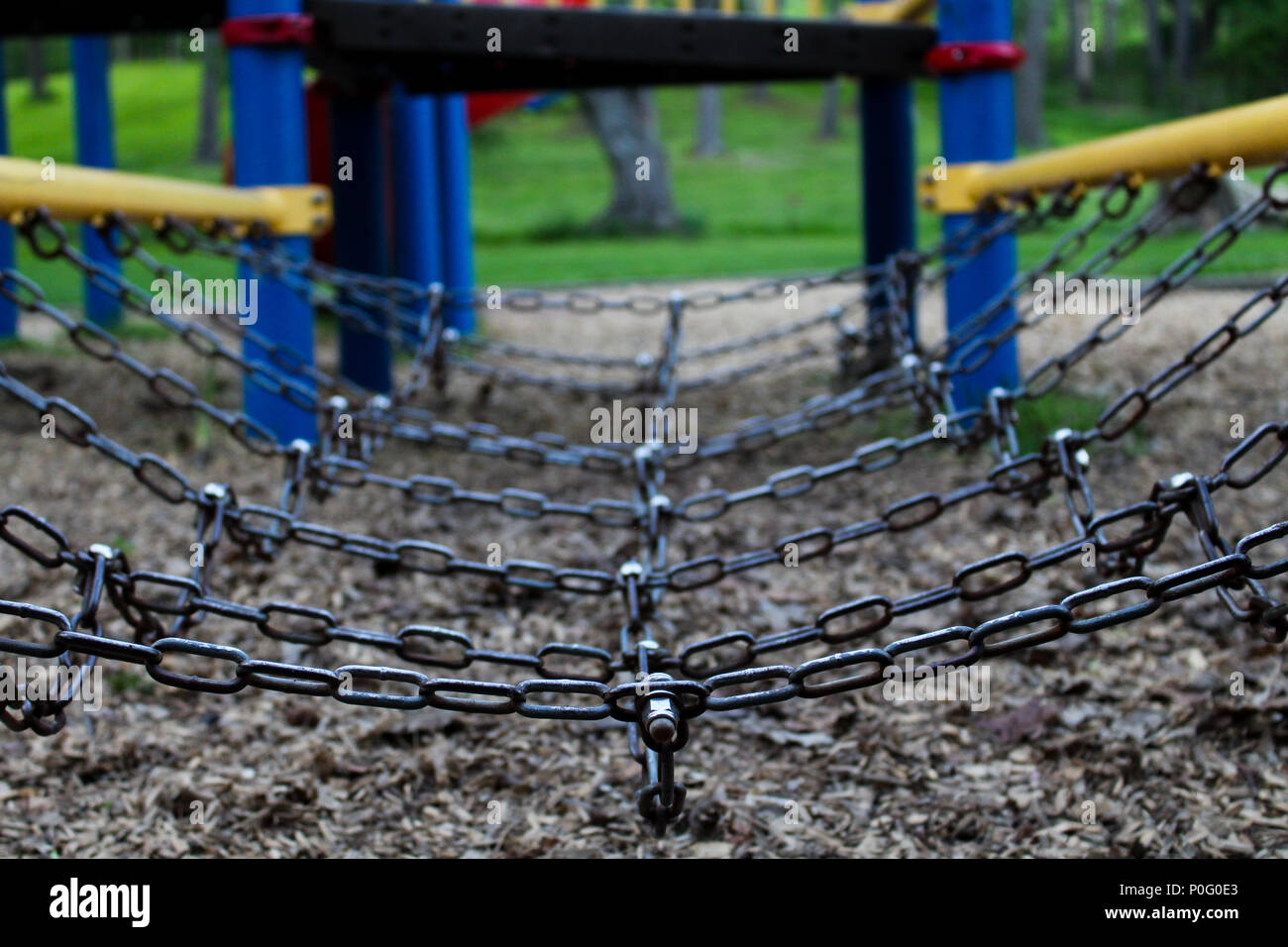 Chain walkway that's part of the playground at North Park, Pennsylvania ...