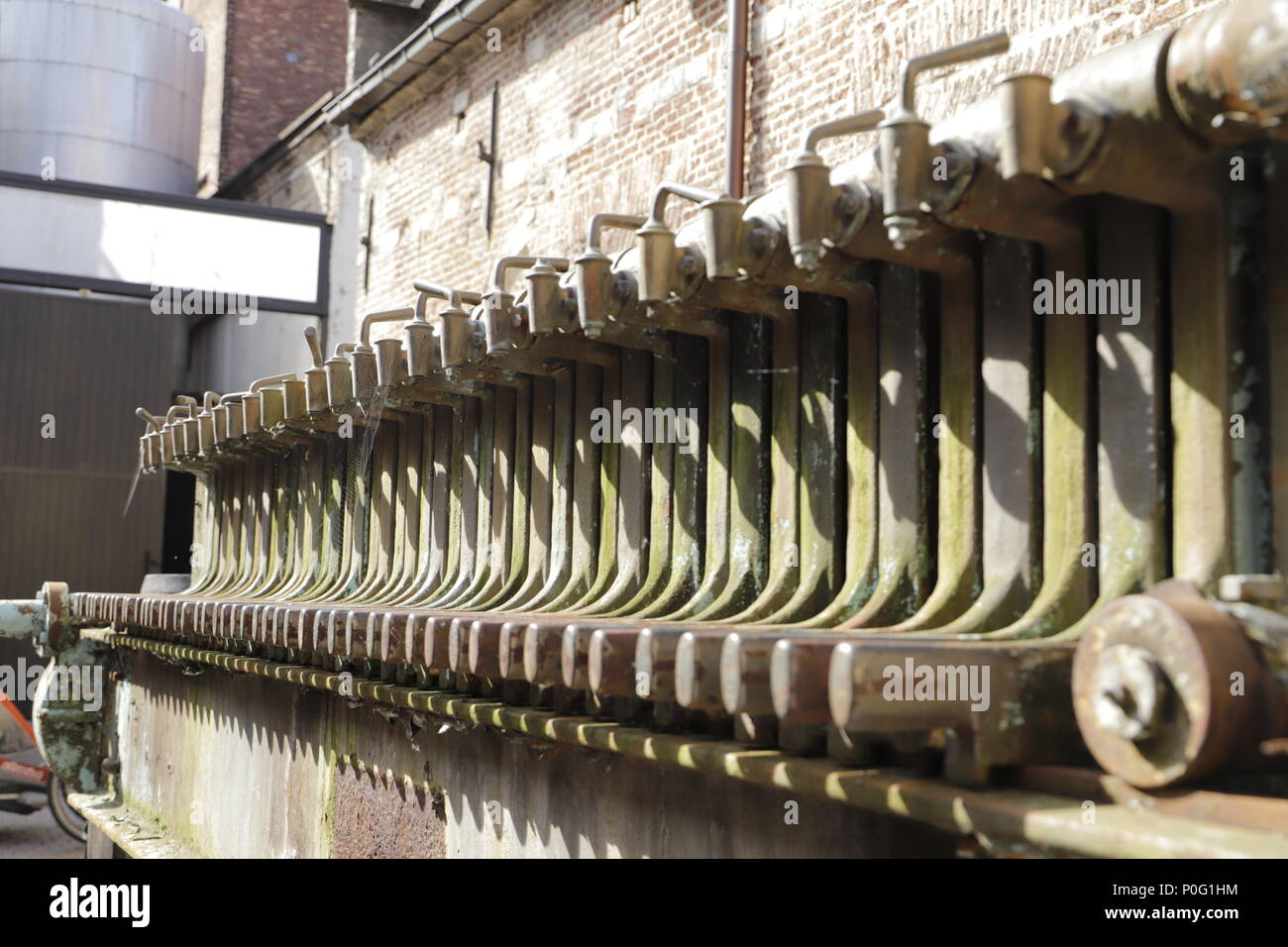 Old equipment at a beer factory Stock Photo - Alamy