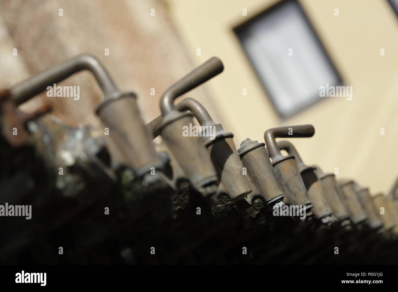 Old equipment at a beer factory Stock Photo - Alamy