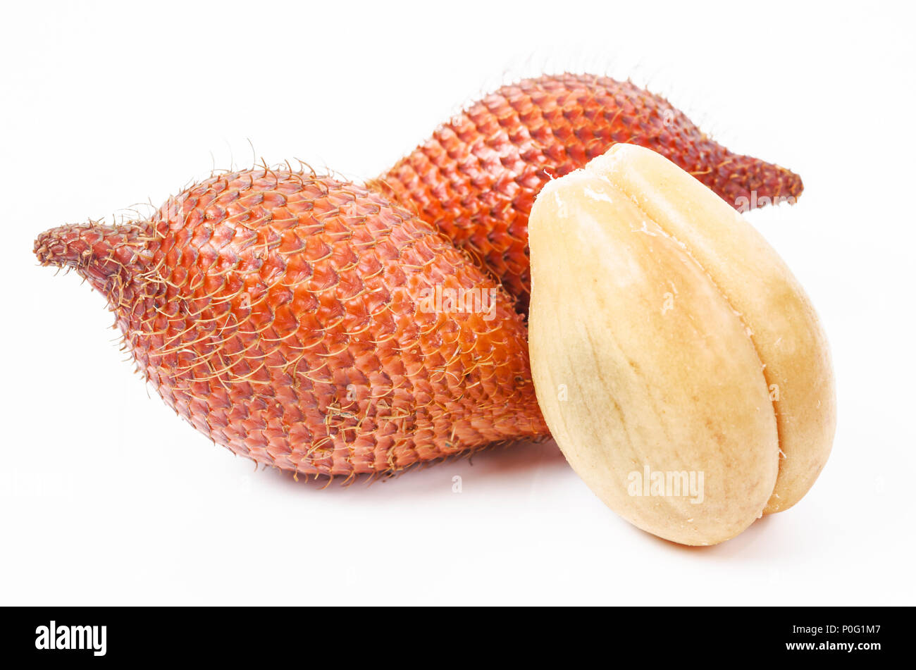 Snake Fruit, Salak or Sala Fruit of Thailand, isolated on white ...