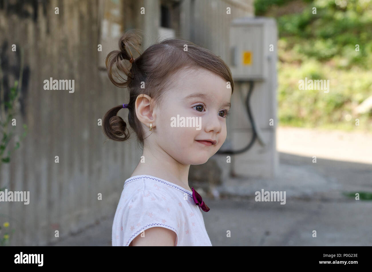 Small angel beauty with sparkling sky in the eyes Stock Photo - Alamy