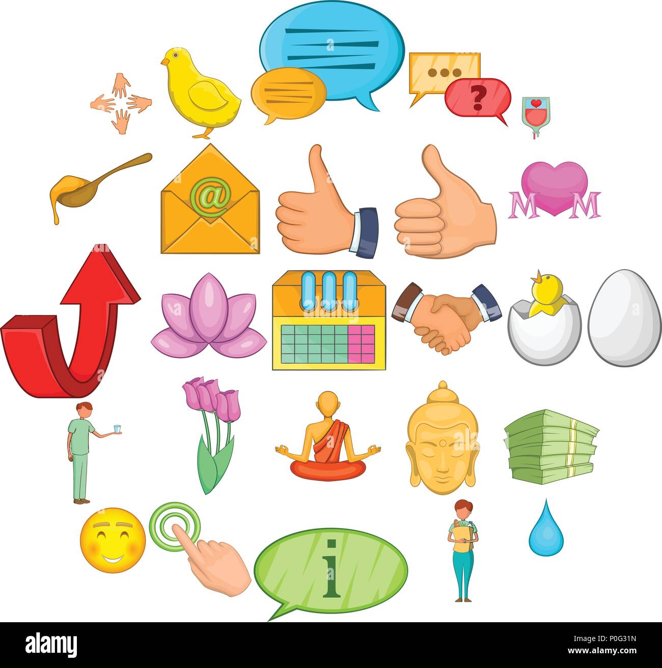 Graciousness icons set, cartoon style Stock Vector Image & Art - Alamy