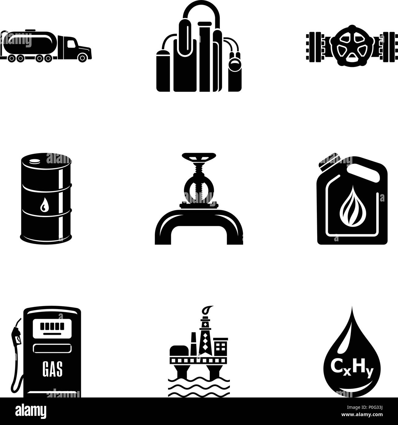 Petroleum icons set, simple style Stock Vector Image & Art - Alamy