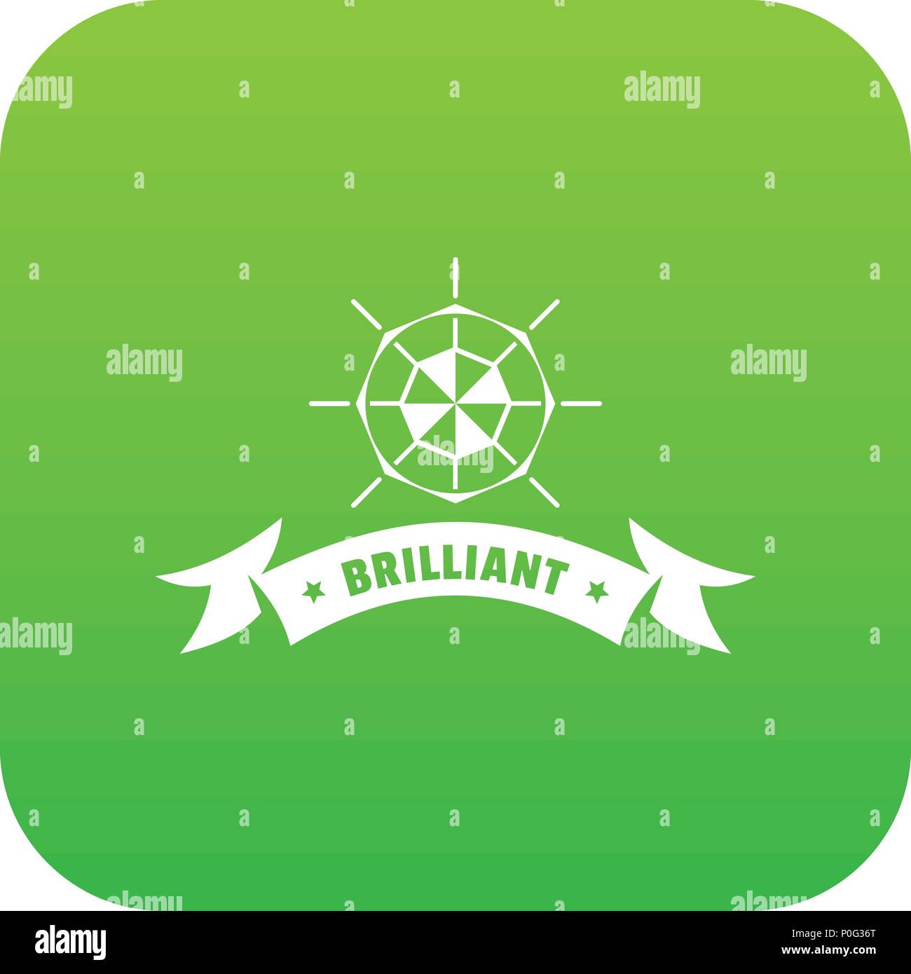 Brilliant icon green vector Stock Vector Image & Art - Alamy