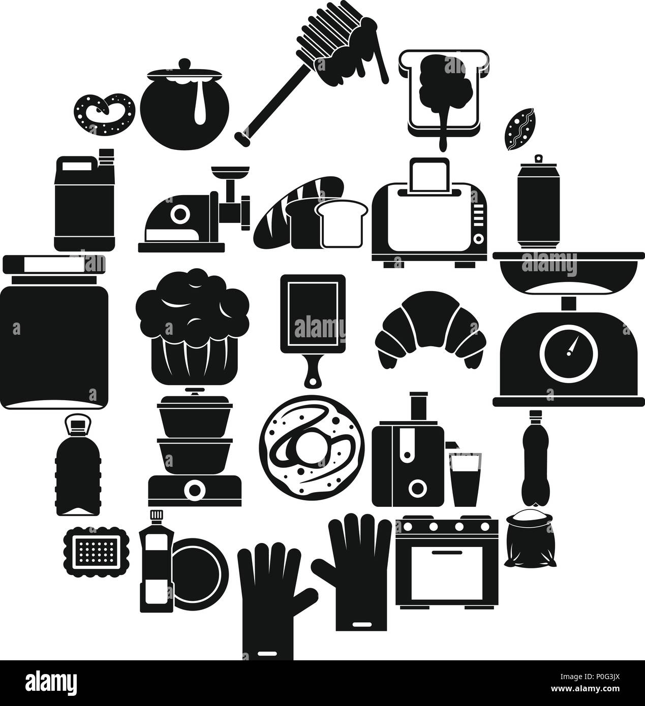 Cooking icons set, simple style Stock Vector Image & Art - Alamy