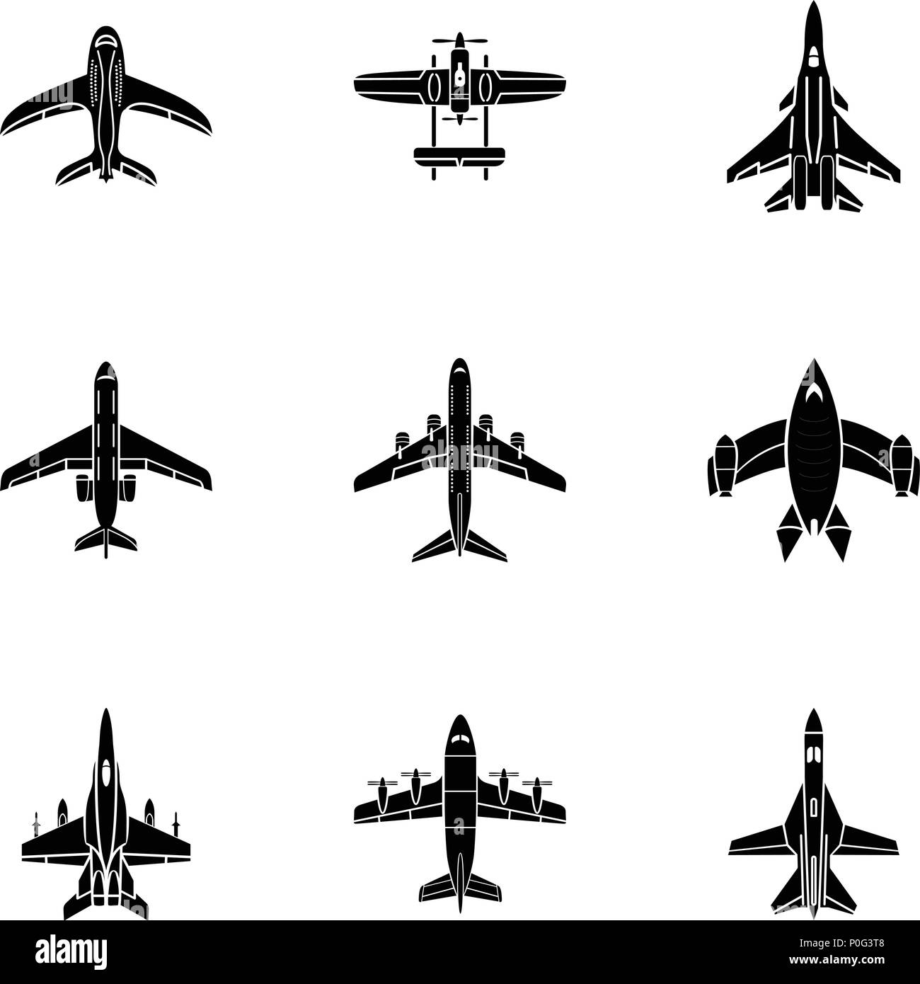 Jet icons set, simple style Stock Vector Image & Art - Alamy