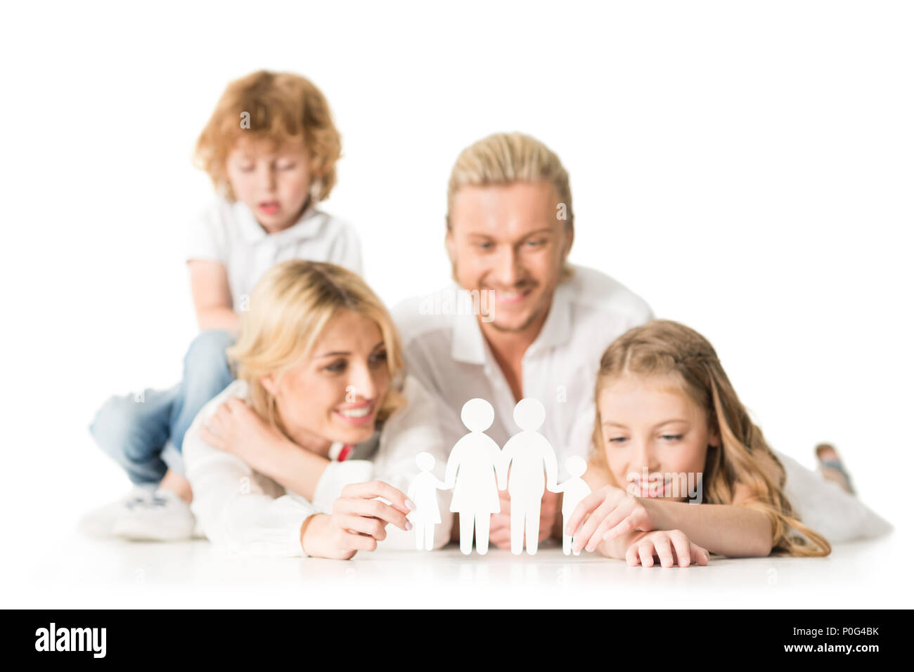 Family paper model Cut Out Stock Images & Pictures - Alamy