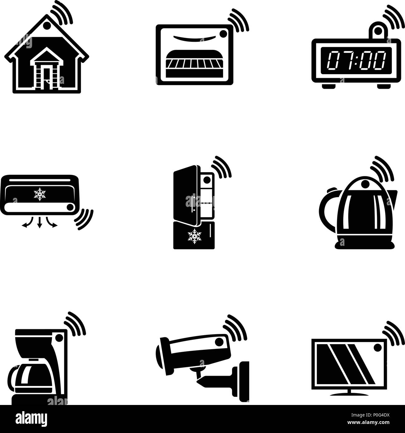 Remote administration icons set, simple style Stock Vector Image & Art ...