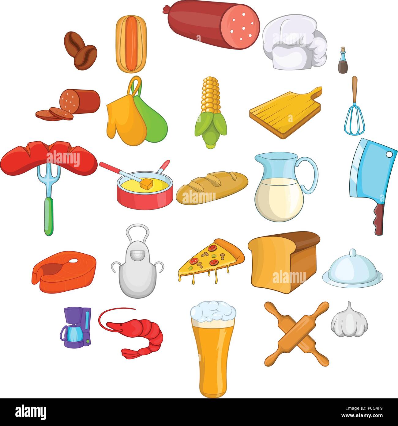 Table icons set, cartoon style Stock Vector Image & Art - Alamy