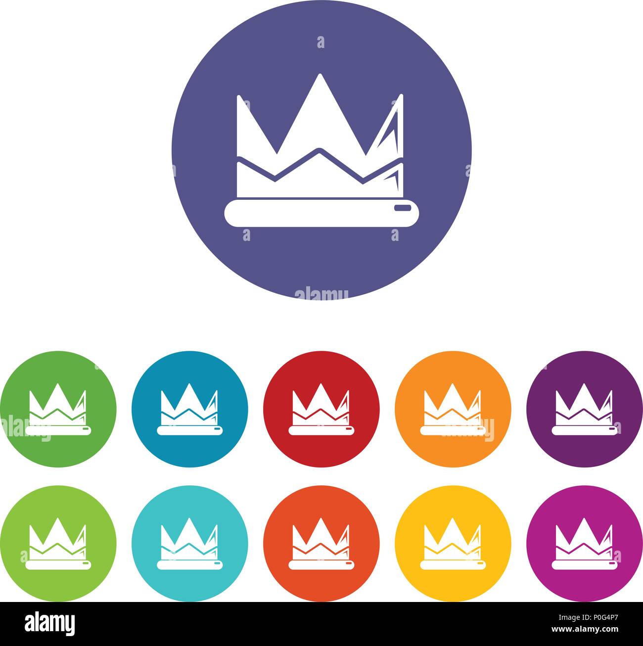 Prince crown icons set vector color Stock Vector Image & Art - Alamy