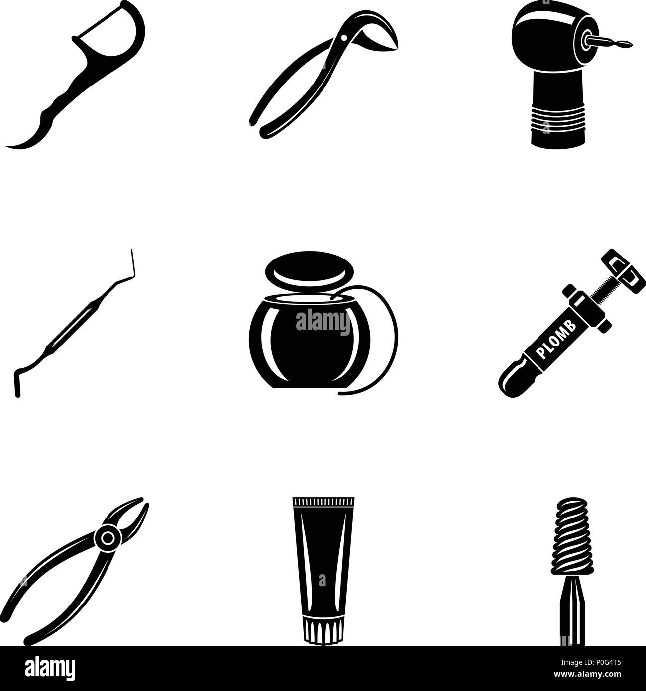 Metal tool icons set, simple style Stock Vector Image & Art - Alamy