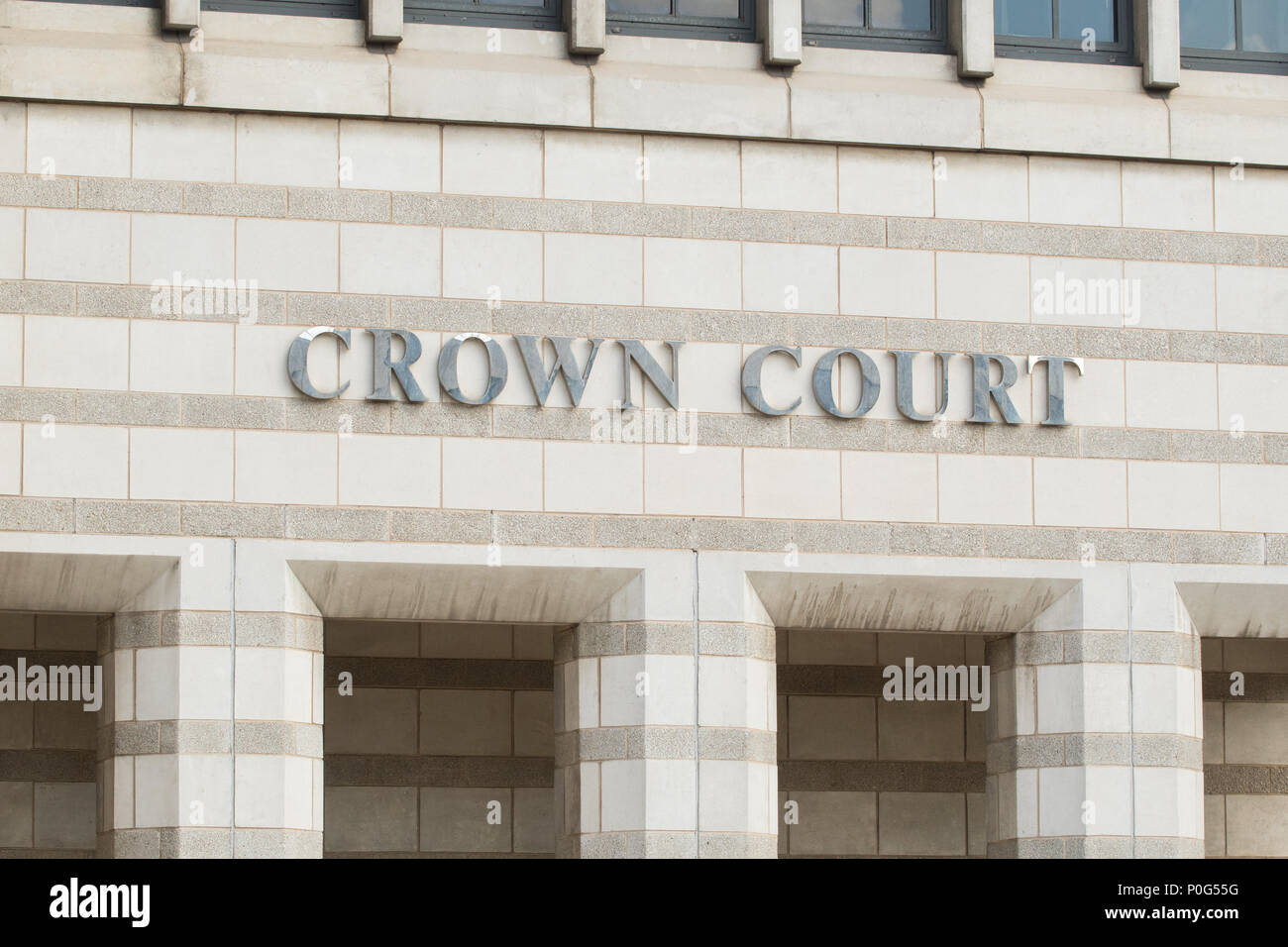 Crown Court sign, Doncaster, South Yorkshire, England, UK Stock Photo ...