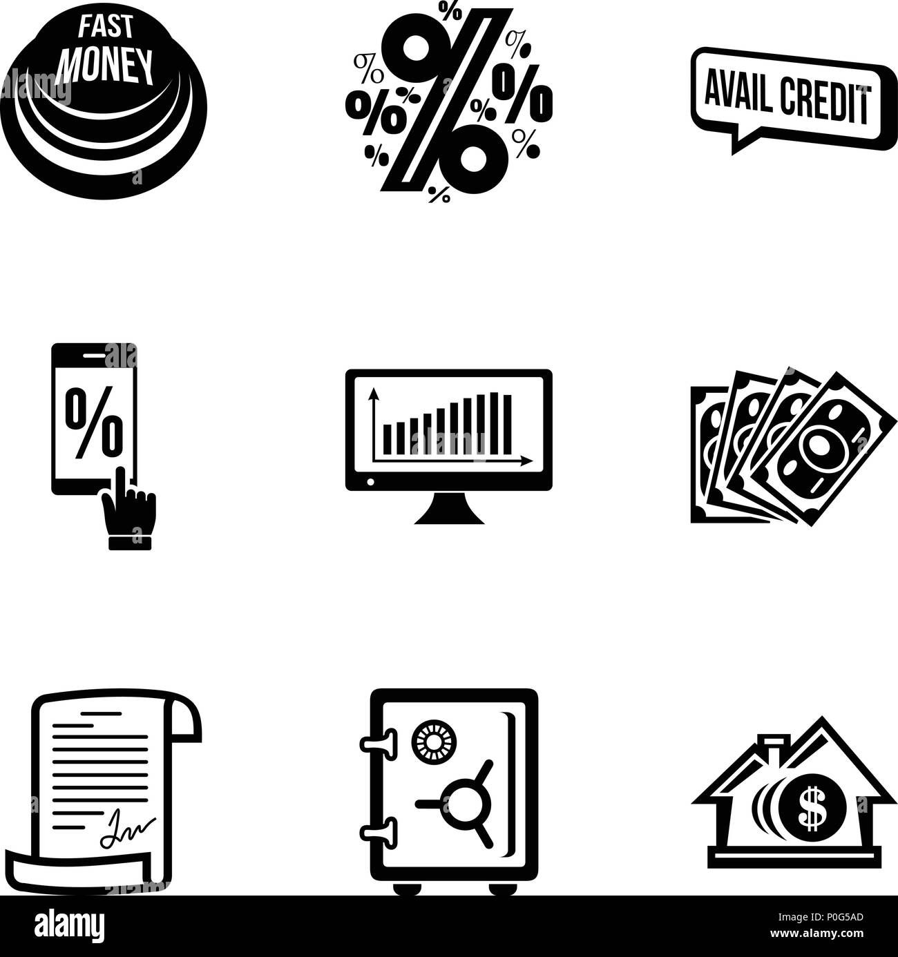 Money way icons set, simple style Stock Vector Image & Art - Alamy