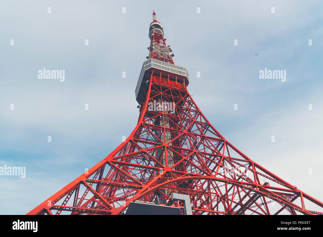Tokyo Tower in the Shiba-koen district of Minato, Tokyo, Japan Stock ...