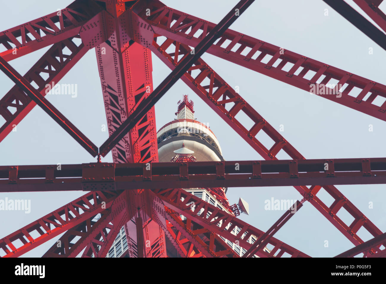 Tokyo Tower in the Shiba-koen district of Minato, Tokyo, Japan Stock ...