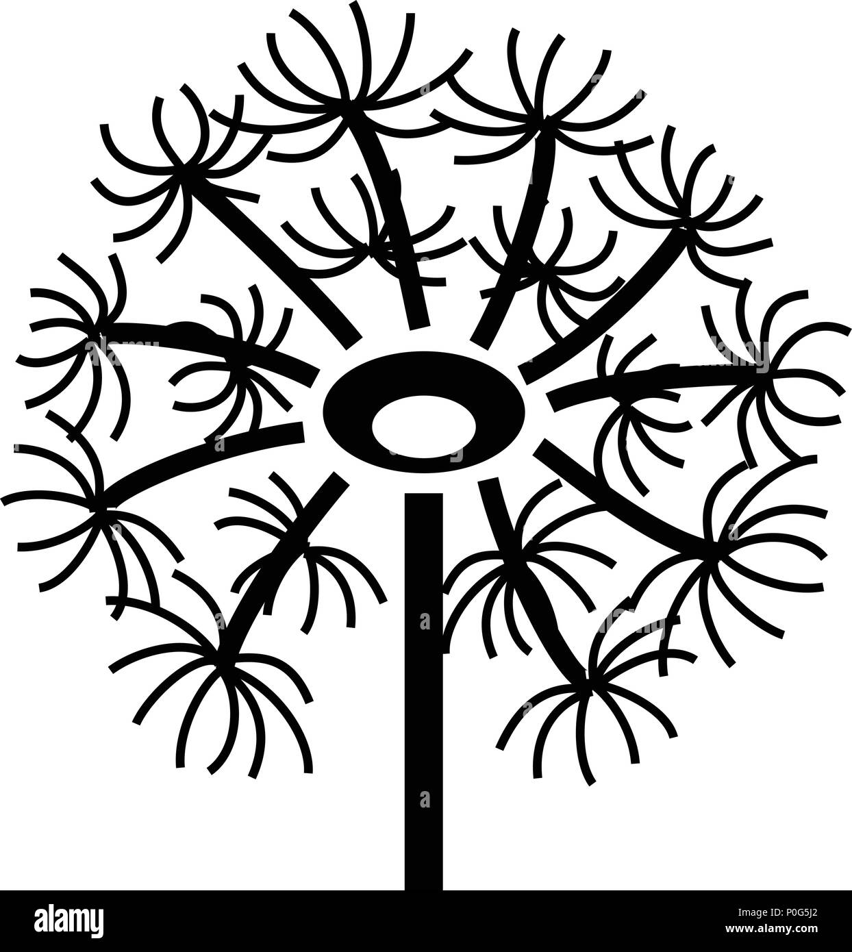 Blooming dandelion blowball on Stock Vector Images - Alamy