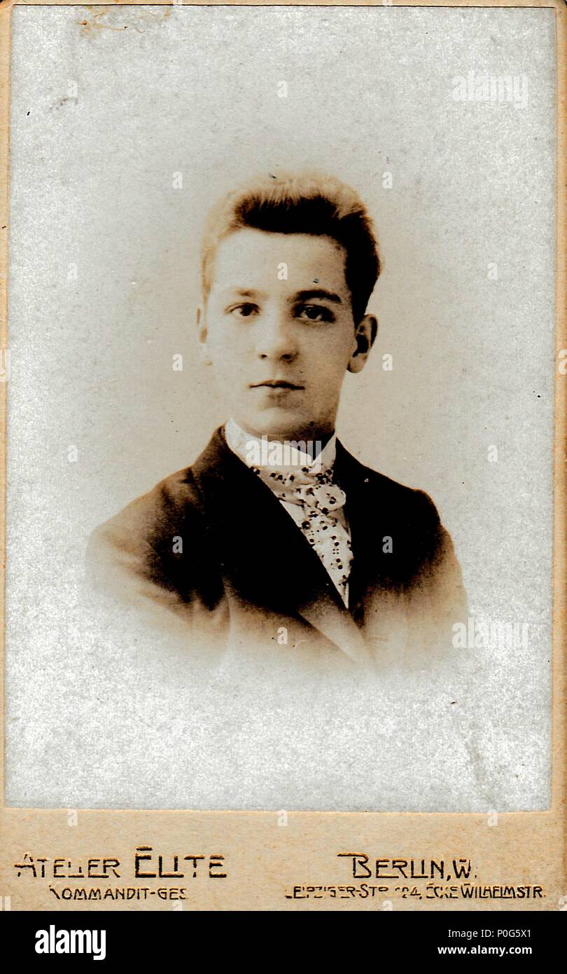 Berlin, Germany, circa 1930: Vintage photo of young man. Portrait photo ...